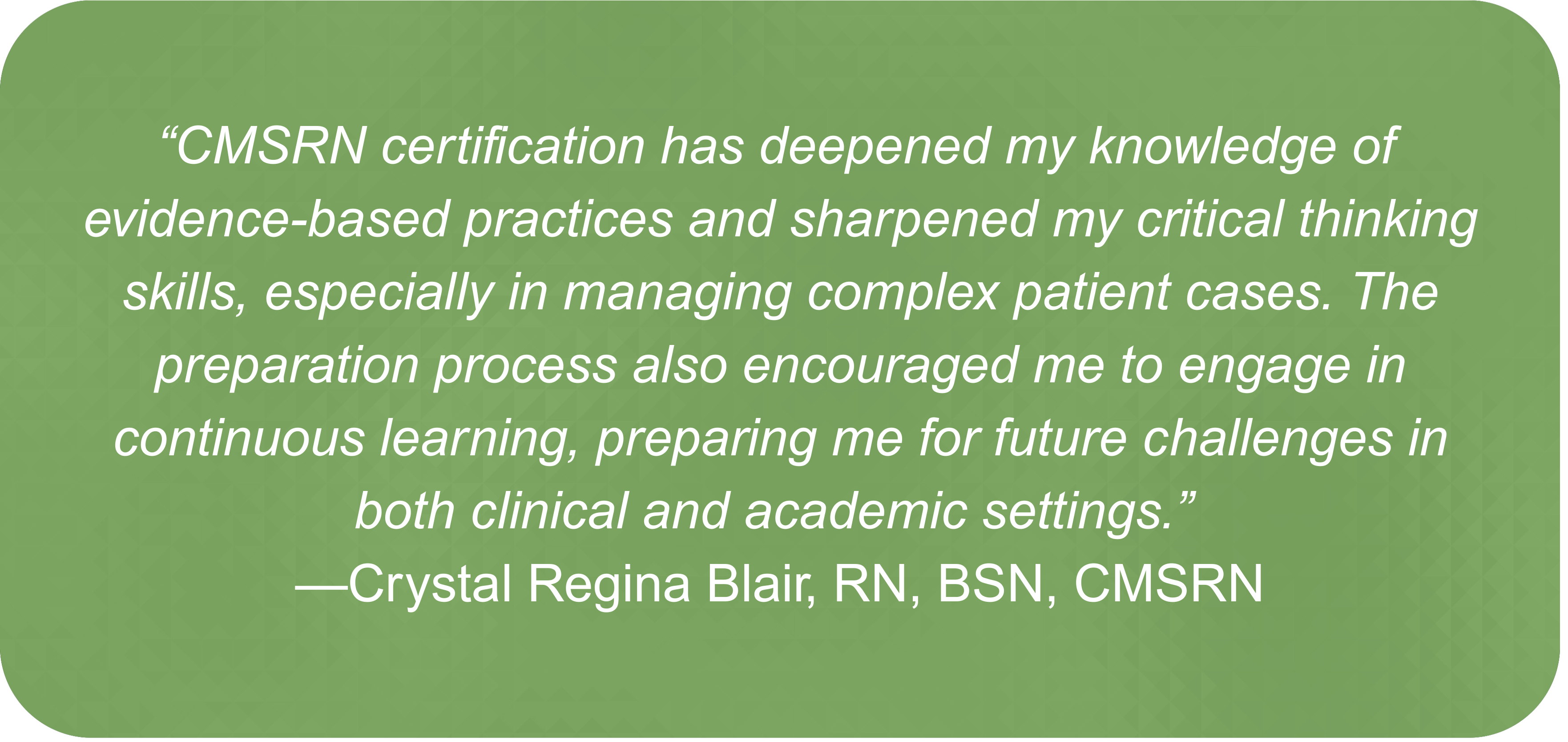 MSNCB > CMSRN > Certification